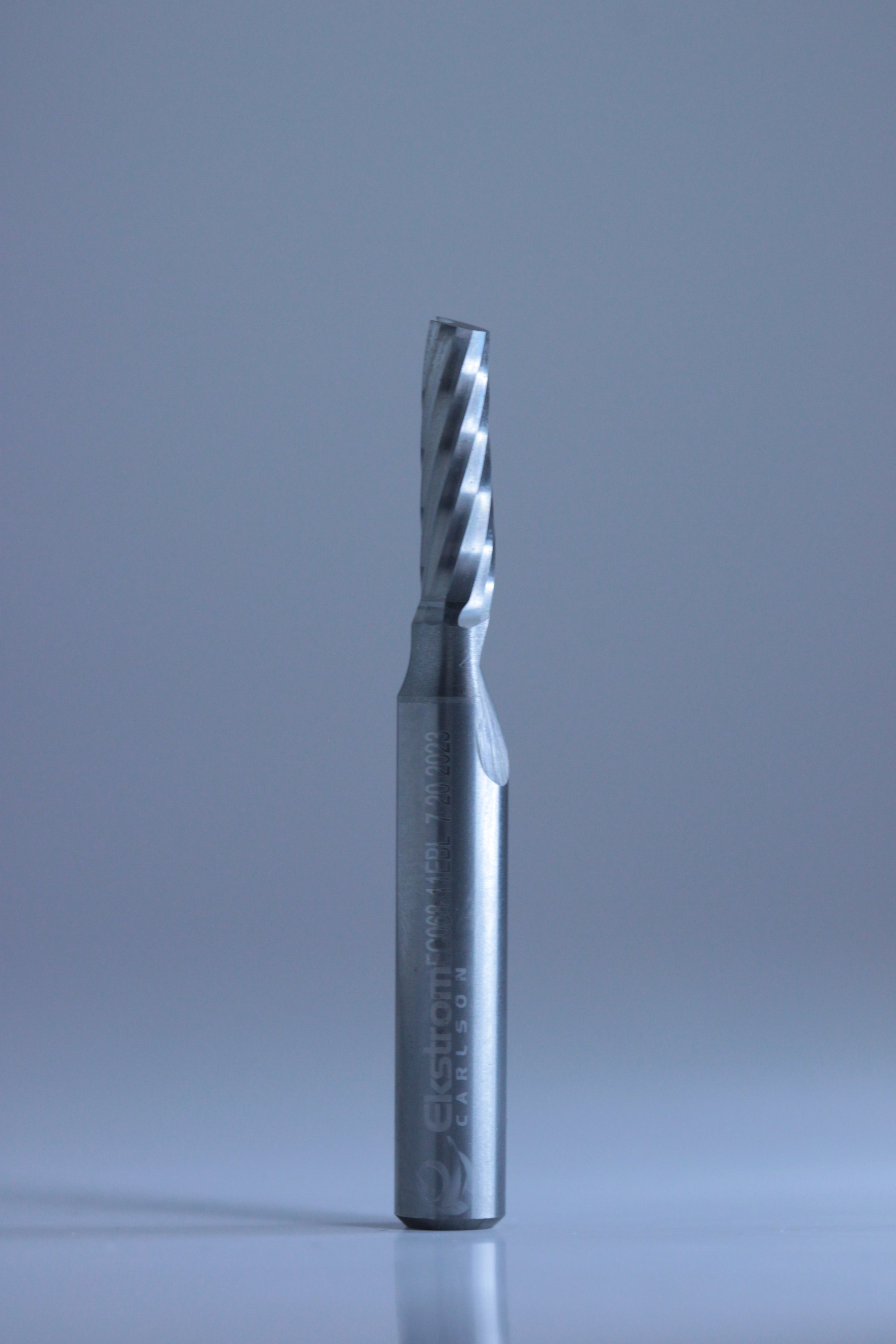 EC068 Carbide 1 Flute Spiral Upcut O Flute Router Bit-Hard Plastics ...